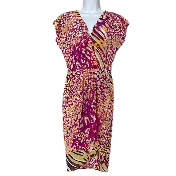 charlie jade | Dresses | Charlie Jade Womens Multicolored V Neck Mid ...